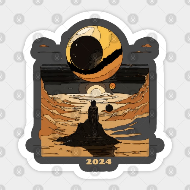 Solar Eclipse April 8 2024 - Solar Eclipse April 8 2024 - Sticker | TeePublic